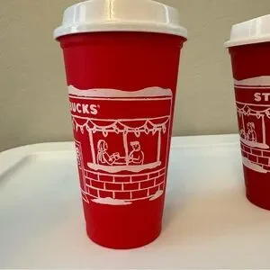 Starbucks | Dining | New Set Of 2 Starbucks 225 Holiday Red Cups 6oz ...